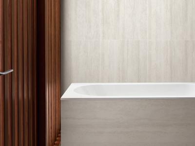 China Anti-slip Beige Indoor Floor Travertine 600x1200mm Matt Porcelain Tiles For Office for sale