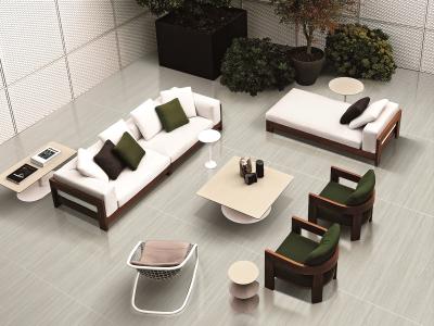 China Waterproof and Eco-friendly Light Gray 600x1200mm Indoor Floor  Wooden Porcelain Tiles for Bedroom and Dining Room for sale