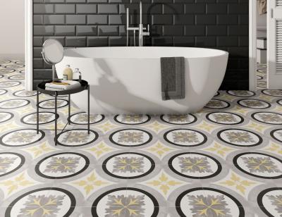Cina Mattonelle dell'interno Gray Round Circle Ceramic della porcellana di ISO13006 AAA 0.85cm 200x200mm in vendita