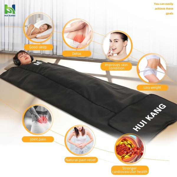 Quality 110V-240V Remote Control Color Customized Infrared Sauna Blanket for Slimming for sale