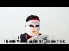 Poderosa Luz LED Próximo ao Infravermelho Máscara de silicone confortável com 7 cores para a beleza de todo o rosto e tom de pele