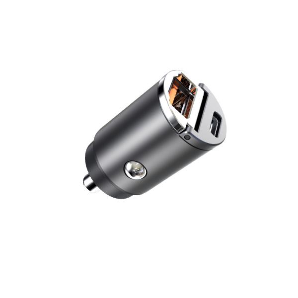 Quality Mini Pull Ring 45W Car Fast Charger Zinc Alloy PD45W/QC3.0 Flash Charge Multi for sale