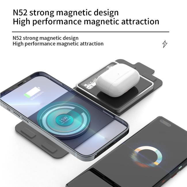 Dual alloy magnetic wireless charger charging demonstration