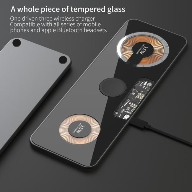 Wireless charger side profile showing slim design