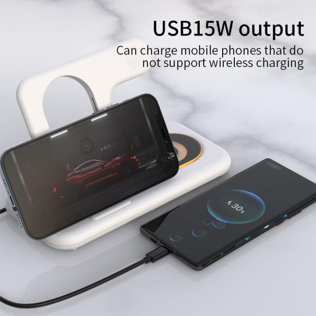Close-up view of the wireless charger's foldable design