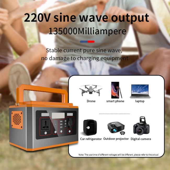 500W Portable Power Station with devices