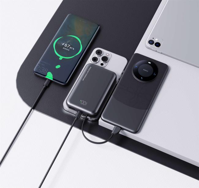 Mini Power Bank Charger showing front view