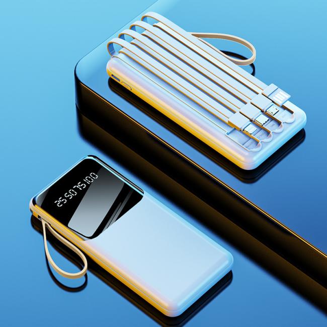 Power bank charging multiple devices simultaneously
