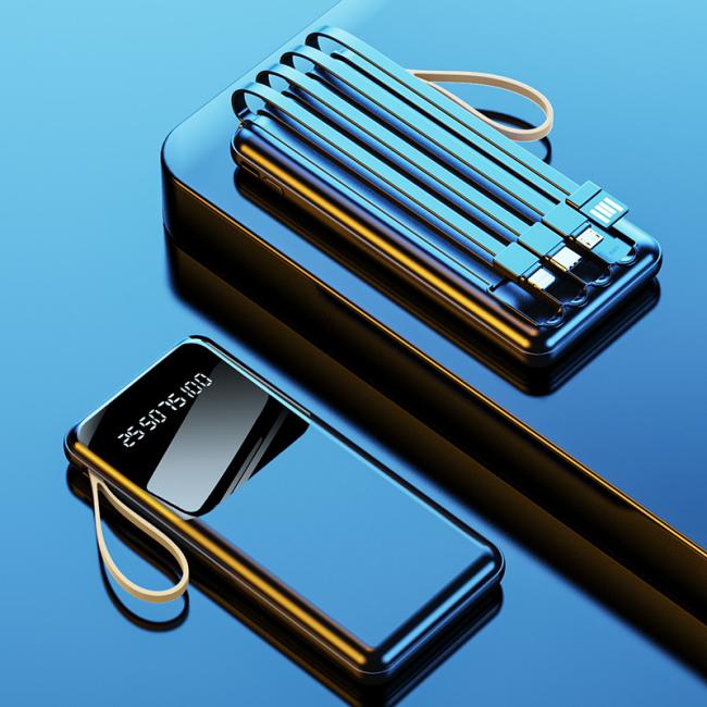 Side view of the power bank displaying its slim profile