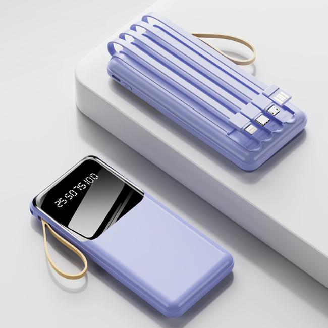 Front view of the portable power bank showing digital display