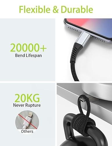 Close-up of reinforced USB-C connector for iPhone charging cable