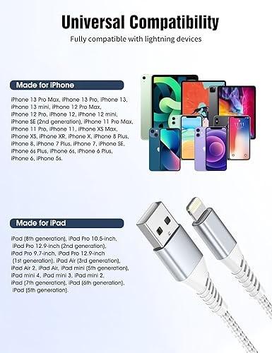 USB to Lightning cable showing braided design
