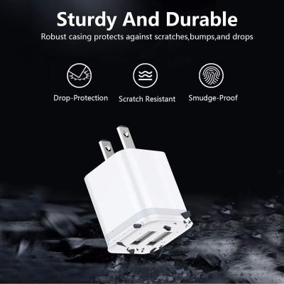 Cina Port USB doppio Mini Wall Adapter US Plug 5V 2.4A Per telefono cellulare in vendita