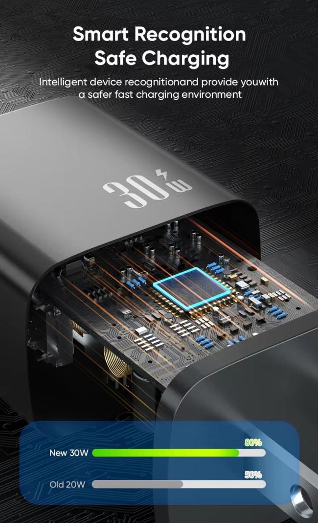 30W Fast Charger side view