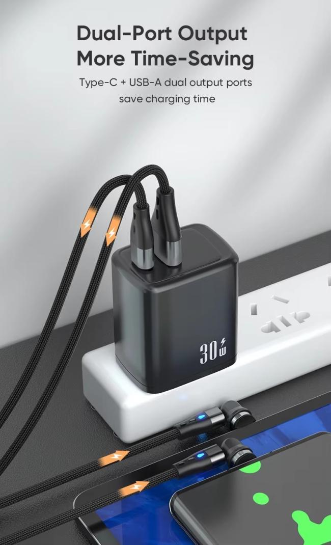 30W Fast Charger charging demonstration