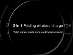 15W 3 in 1 Phone Holder Foldable Portable Fast Charging Wireless Charger Pad Wireless Charger