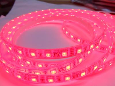 China Red SMD5050 Waterproof IP68 Led Strip Commercial Light 14.4W / meter DC 12Volt for sale