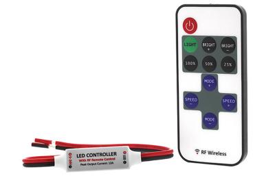 China LED Mini Dimmer RF Remote LED Controller 4A Single Color with Dynamic Mode for sale