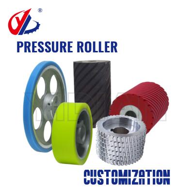 Cina Macchine per la lavorazione del legno Ruota di alimentazione PU Rubber Pressure Roller Customization Ruota di acciaio in vendita