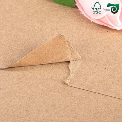 China FSC Virgin Reddish Brown Kraft Wrapping Paper Rolls For Custom Wrapping Boxes for sale