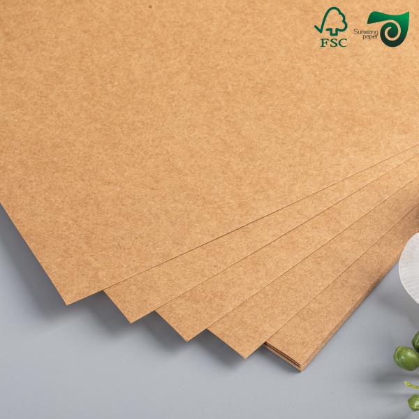 Quality FSC Unbleached Kraft Paper 18g PE Coating For Superior Grease Resistance for sale