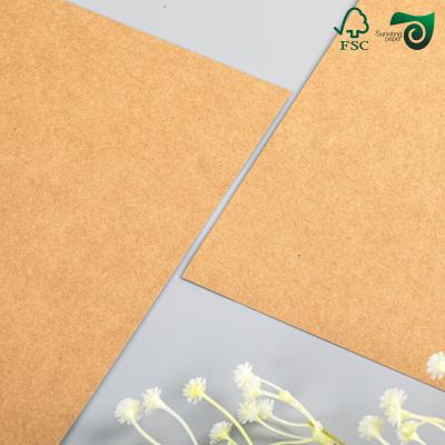 China 80g Natural Brown Kraft Wrapping Board Wet Strength Packaging FSC for sale