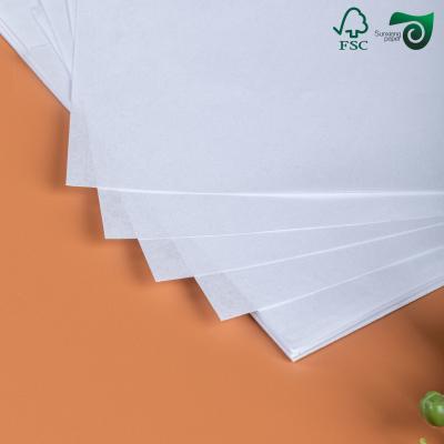 China 140um FSC Eco Friendly Oilproof White Stone Food Wrapping Paper For Fruit Storage for sale