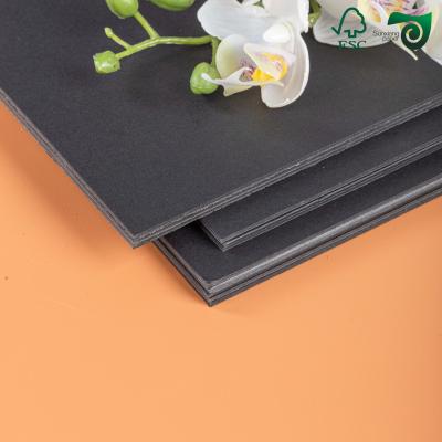 China 1.5mm High Thickness Double Side Black Cardboard FSC For Photo Album Pages for sale