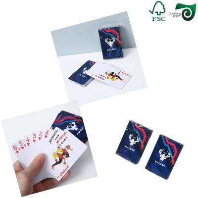 China 280gsm 330gsm High Strength Playing Card Stock With Glossy Surface Blue Core C2S Paper for sale