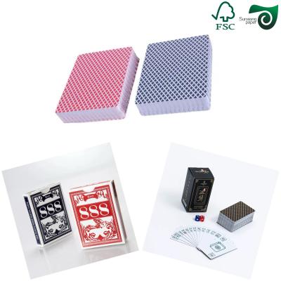 China Blue Core Paper  Glossy Double Sides Coated Cardboard Playing Card  Packaging for sale