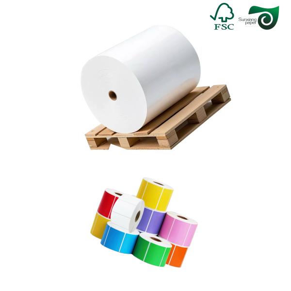 Quality FSC 80gsm 90gsm One Side Coated Beverage Bottle Label Paper For Printing 37" 23" for sale