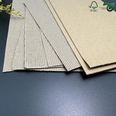 China FSC  E Flute Printed Single Wall Corrugated Board 140gsm 170gsm Specialized For Coffee Sleeves for sale