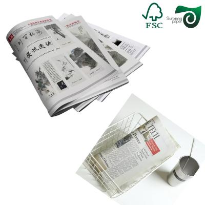 China FSC 30lbs 45gsm Acid Free Newsprint Paper  Light Gray 24