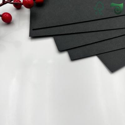 China FSC 2mm Thick Grey Board With One Side Black Paper Lamination For Packaging Black Cardboard for sale
