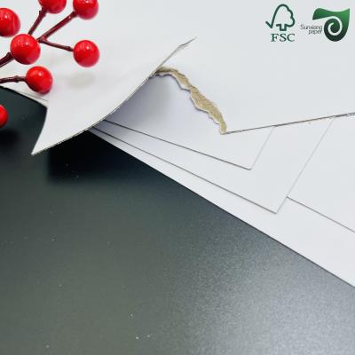 China FSC 1mm Grey Cored Dual Sided White Cardstock Matte Finish With Superior Ink Absorption for sale