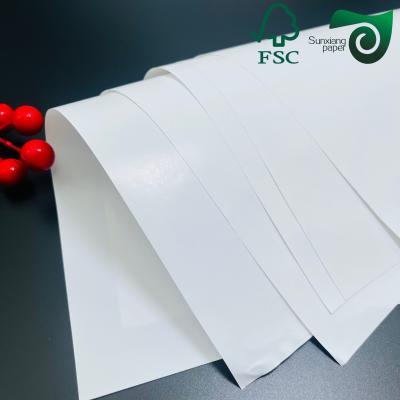 China 80gram 90gram White Food Safe Cones Paper For Ice Cream Wrapping 31 X 43inch Glossy Art Paper for sale