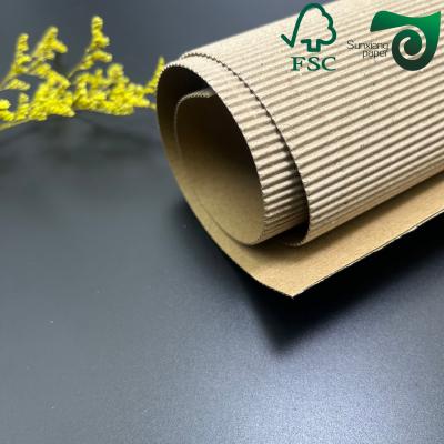 China FSC E Flute Single Wall Corrugated Cardboard Sheets Ideal For Brown Coffee Cup Covers for sale