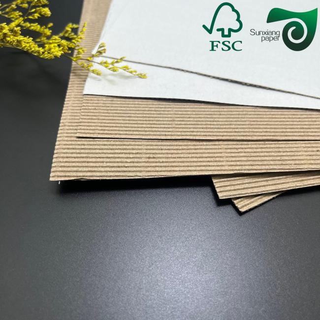 FSC High Stability Single Facer F-Flute Corrugated Board sample
