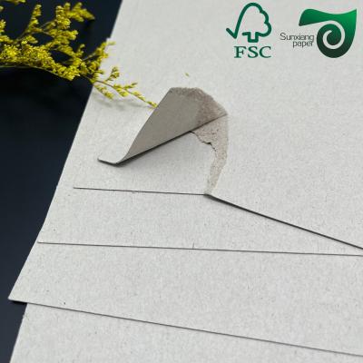 China FSC Certified 3mm  3000 Micron Rigid Grey Craft Cardboard For Packaging for sale