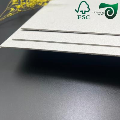 China FSC Grey Chipboard Paper High Stiffness Ideal For Book Binding 0.45mm 3.84mm Thickness for sale