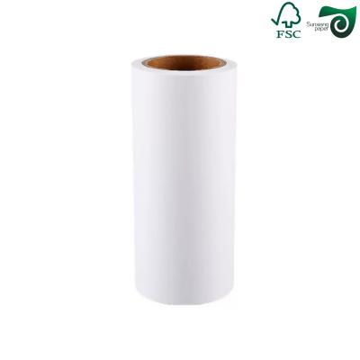China 60gsm Blue White Glassine Release Paper With Silicone Coating Jumbo Roll FSC Wrapping Paper for sale