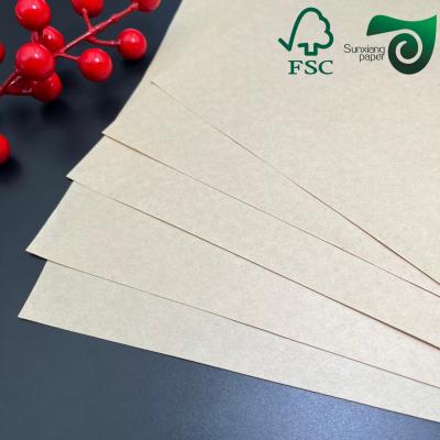 China FSC Certified 60gsm 70gsm High Strength Brown Kraft Paper Food Grade Bag Material for sale