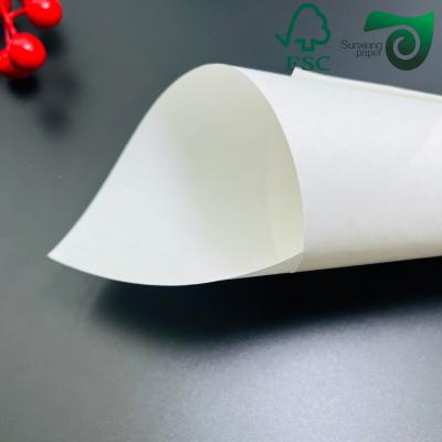 Cina 35 gm150 gm 250 gm di qualità alimentare Bianco da un lato lucido MG carta kraft per imballaggio alimentare FSC in vendita
