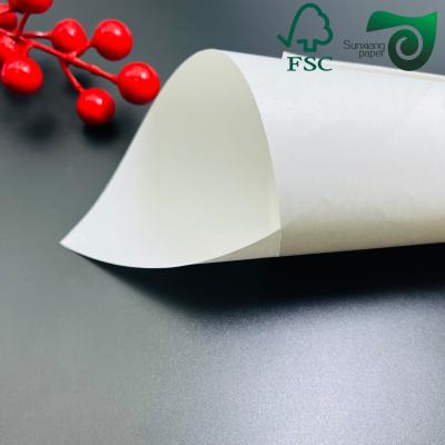 Cina 35 gm150 gm 250 gm di qualità alimentare Bianco da un lato lucido MG carta kraft per imballaggio alimentare FSC in vendita
