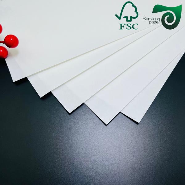 Quality FSC  High Strength White Kraft Paper 170g  350g From Virgin Wood Pulp For Packaging FSC for sale