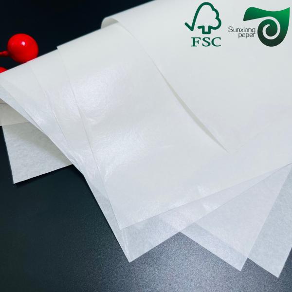 Quality 40gsm 45gsm White Double Side Coated Greaseproof Paper 100% Virgin Wood Pulp for sale