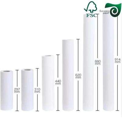 China 45gr 48gr Plotter Paper For Garment Cutting Patterns 2" Core Available In 72" 86" for sale