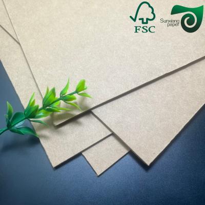 China FSC 250gsm 350gsm Food Grade Brown Kraft Board  For Fruit Vegetable Fresh Produce Packaging for sale
