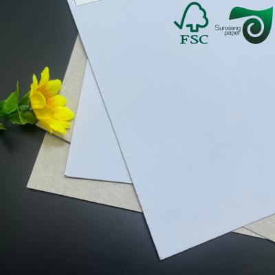 China FSC Single Sided Coated Recycled Pulp Duplex Paper Grey Back Board For Packaging Boxes for sale