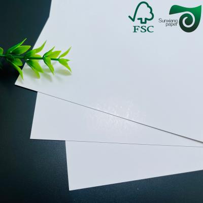 China FSC Glossy Coated Digital Printing Paper 150gsm Double Sided Food Safe Virgin Pulp Paper For Premium for sale